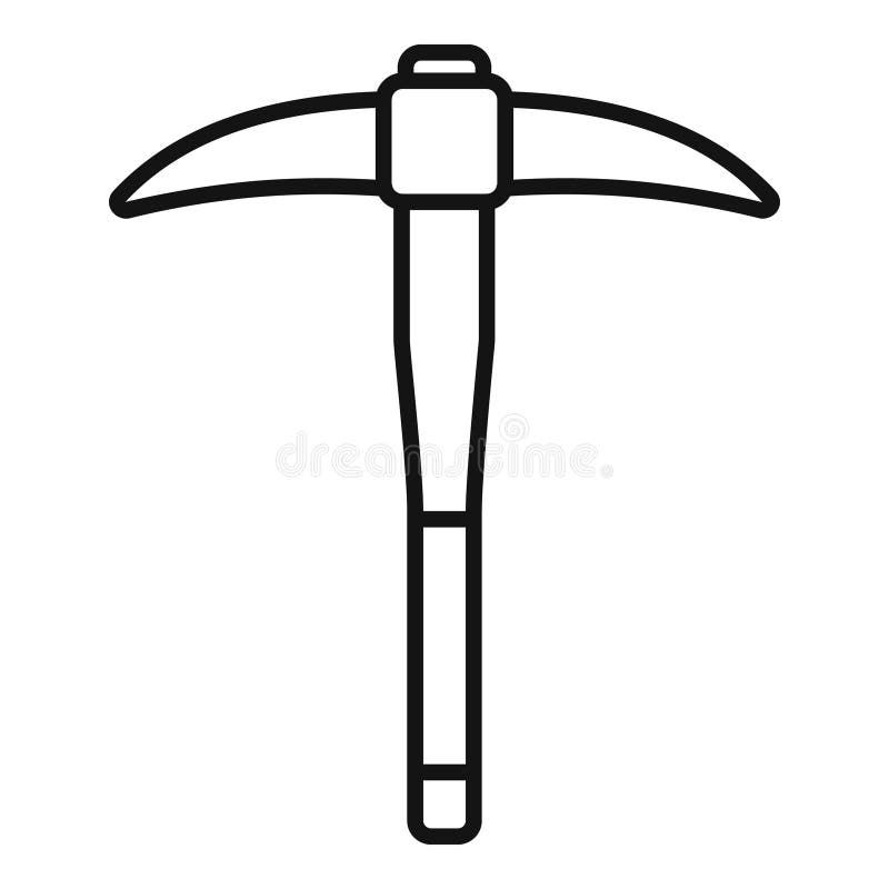 Mining Pickaxe Tool Symbols Vector Icon Stock Vector - Illustration of ...