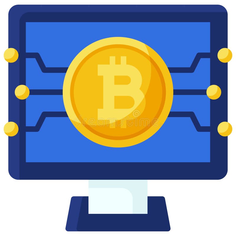Mining Pool Icon, Bitcoin Related Vector Illustration Stock Vector ...