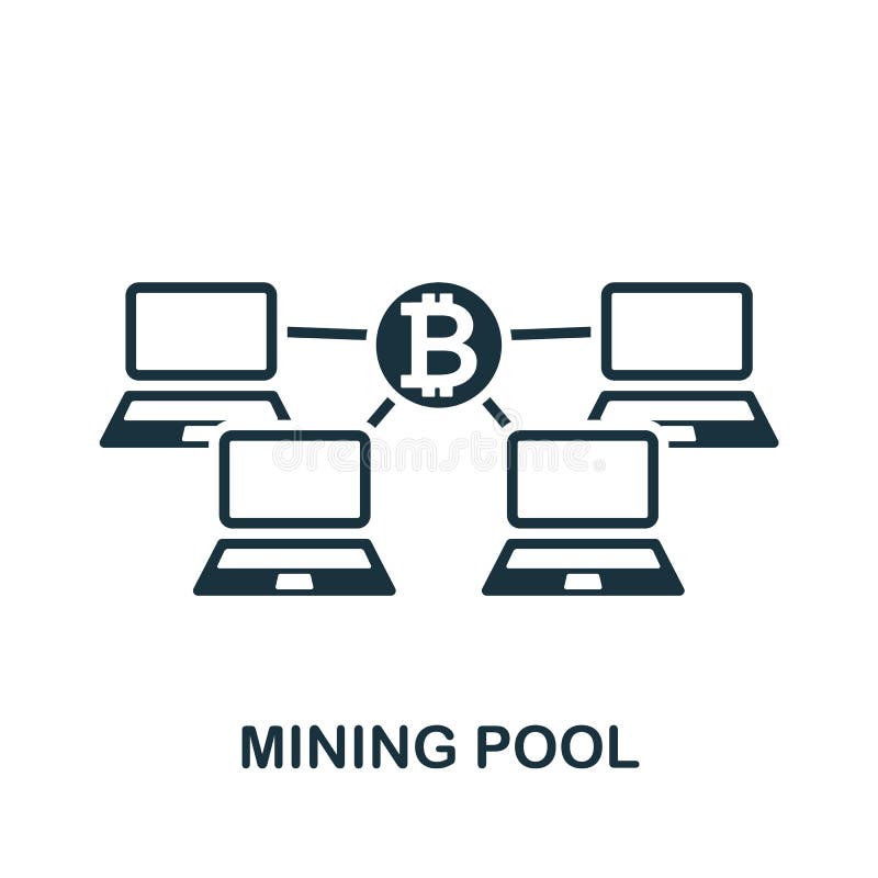 Mining Pool Icon. Monochrome Simple Cryptocurrency Icon for Templates ...