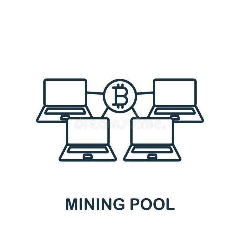 Mining Pool Icon. Monochrome Simple Cryptocurrency Icon for Templates ...