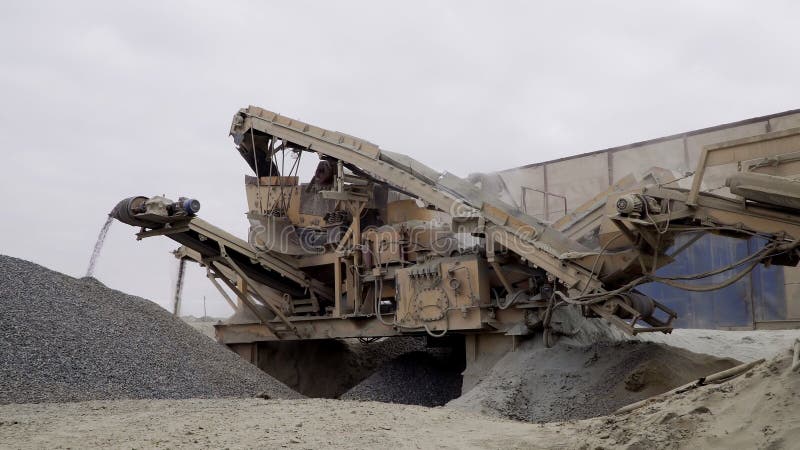 The Mining Process Machine Mining Ore into Fine Raw Materials Stock ...