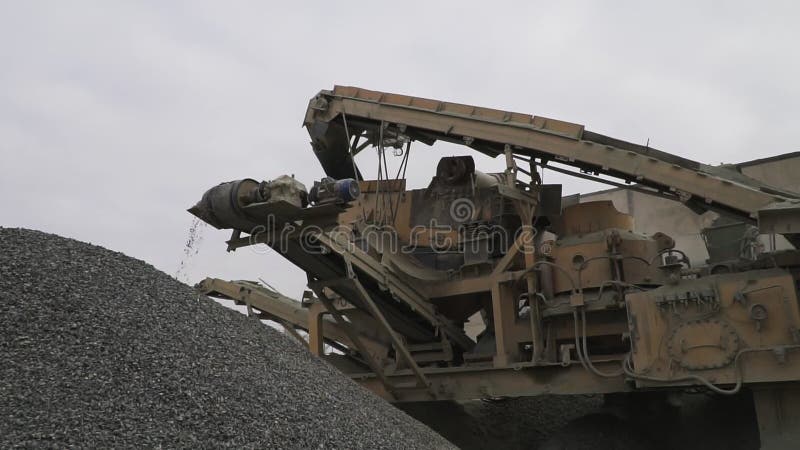 The Mining Process Machine Mining Ore into Fine Raw Materials Stock ...