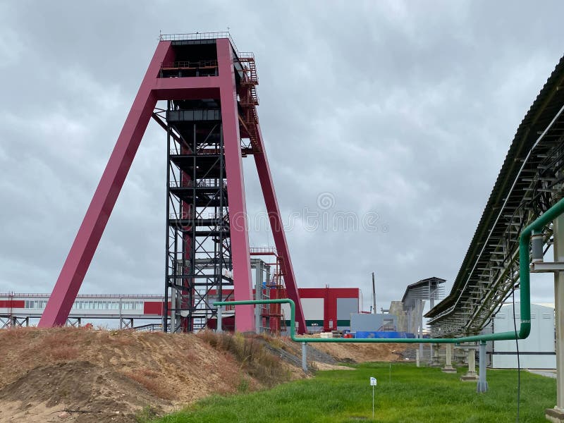 Mining Process Plant in the Field Stock Image - Image of field ...