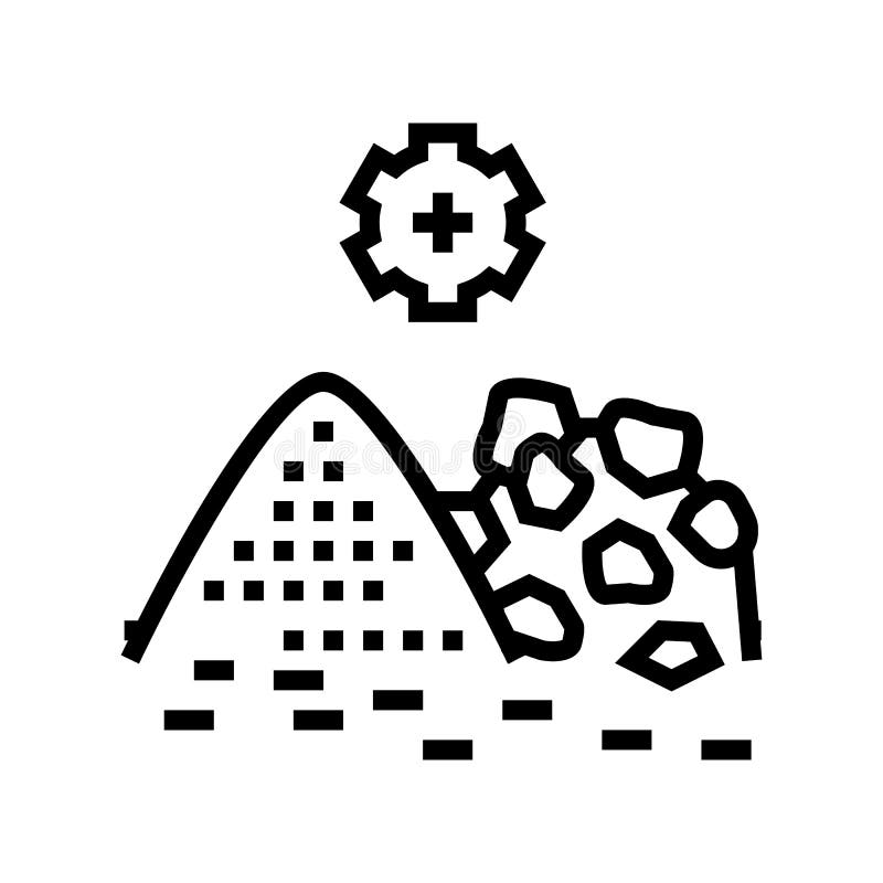 Mineral Processing Plant Color Icon Vector Illustration Stock Vector ...