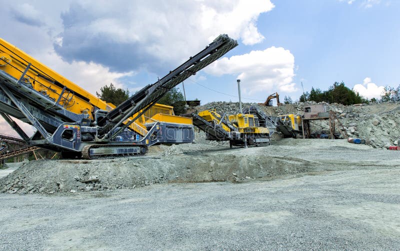 Mining and Processing Plant for Processing Crushed Stone, Sand Stock ...