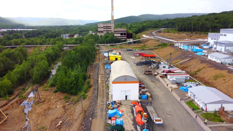 Mining and Processing Plant. Production Workshops and Buildings. Stock ...