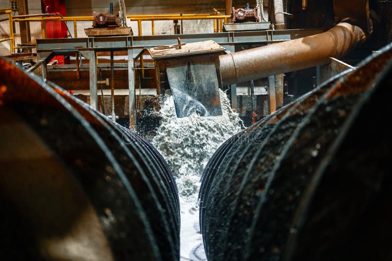 Mining and Processing Plant. Wet Sand Grading Process Stock Photo ...
