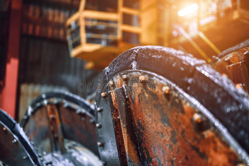 Mining and Processing Plant. Wet Sand Grading Process. Stock Image ...