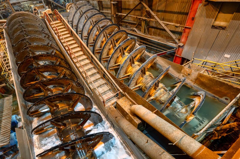 Mining and Processing Plant. Wet Sand Grading Process. Stock Photo ...