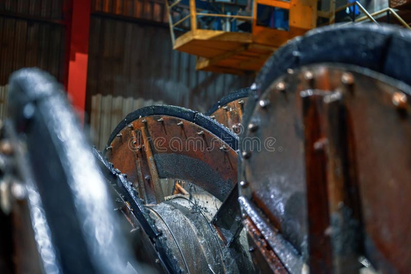 Mining and Processing Plant. Wet Sand Grading Process Stock Photo ...