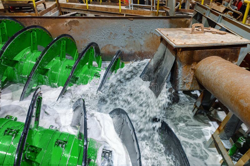 Mining and Processing Plant. Wet Sand Grading Process Stock Photo ...