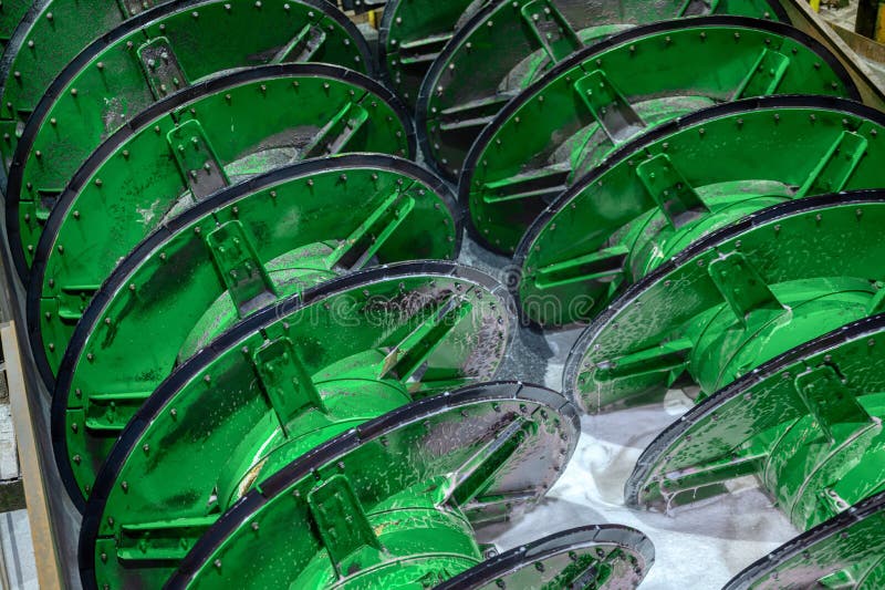 Mining and Processing Plant. Wet Sand Grading Process. Stock Photo ...