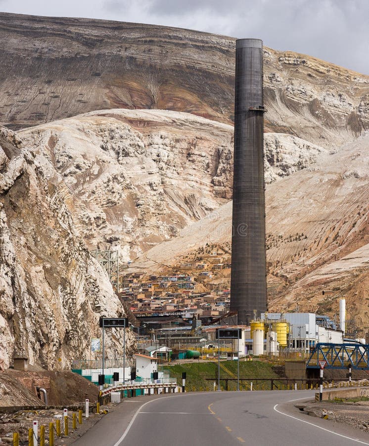Mining Refinery in La Oroya, Peru Stock Photo - Image of geomorphology ...