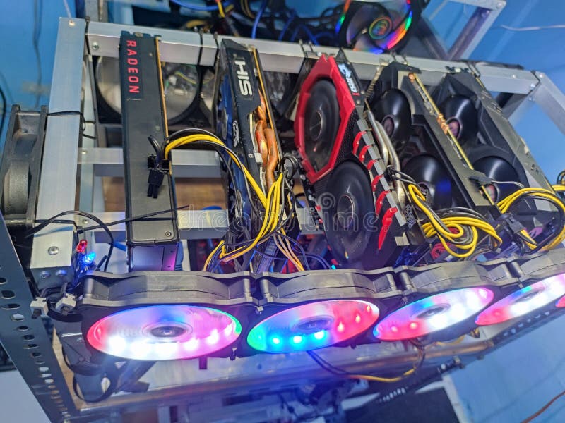 Mining Rig Crypto Money Maker Editorial Stock Image - Image of ...