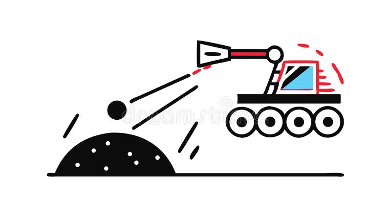 Mining Rover Vehicle Vector Icon for Resource Extraction, Vector Design ...