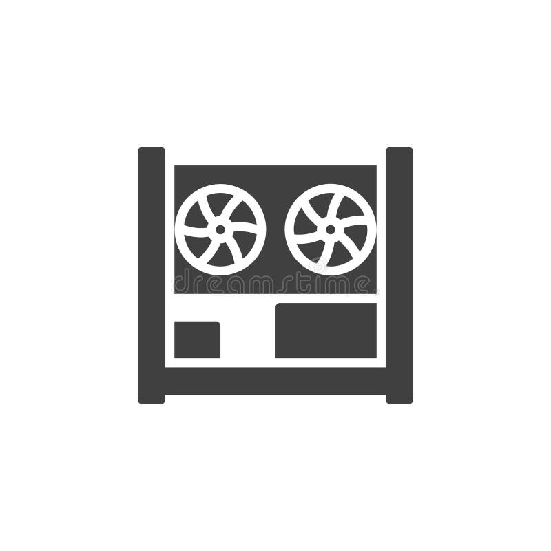 Mining Setup with a GPU and Fan Vector Icon Stock Vector - Illustration of filled, icon: 361856910