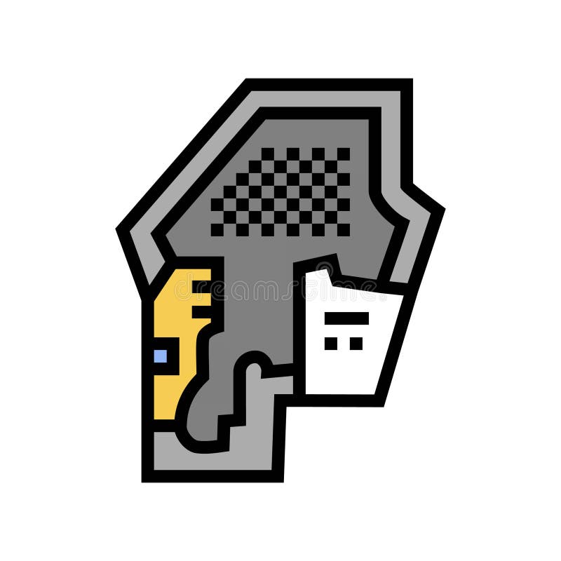 Mining Site Plan Color Icon Vector Illustration Stock Illustration ...