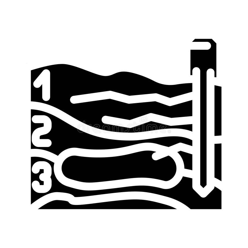 Mining Site Plan Glyph Icon Vector Illustration Stock Vector ...