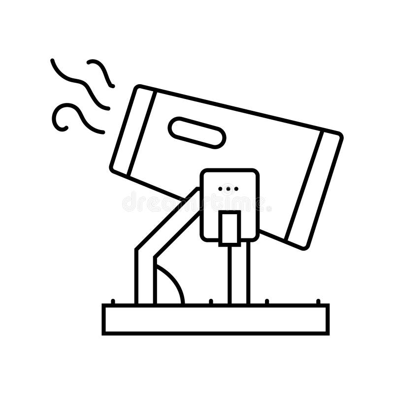 Mining Site Plan Line Icon Vector Illustration Stock Illustration ...