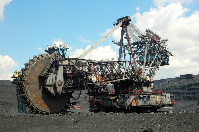 Mining, Excavator for Coal Mining. Stock Image - Image of excavator ...