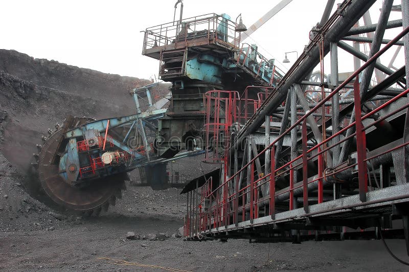 Mining, Excavator for Coal Mining. Stock Image - Image of unique ...