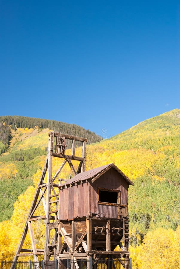 Mining Structure in the Mountains Stock Image - Image of states, green ...
