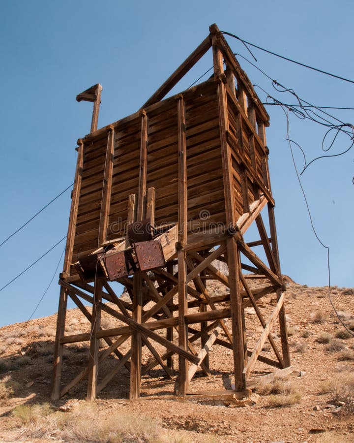 Mining Structure, Ore Chute Stock Image - Image of mining, building ...