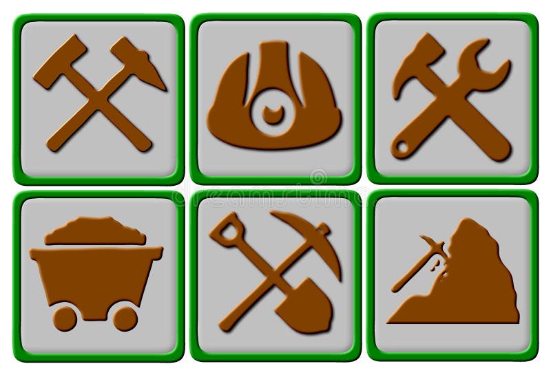 Mining Symbols stock illustration. Illustration of pickup - 70652723