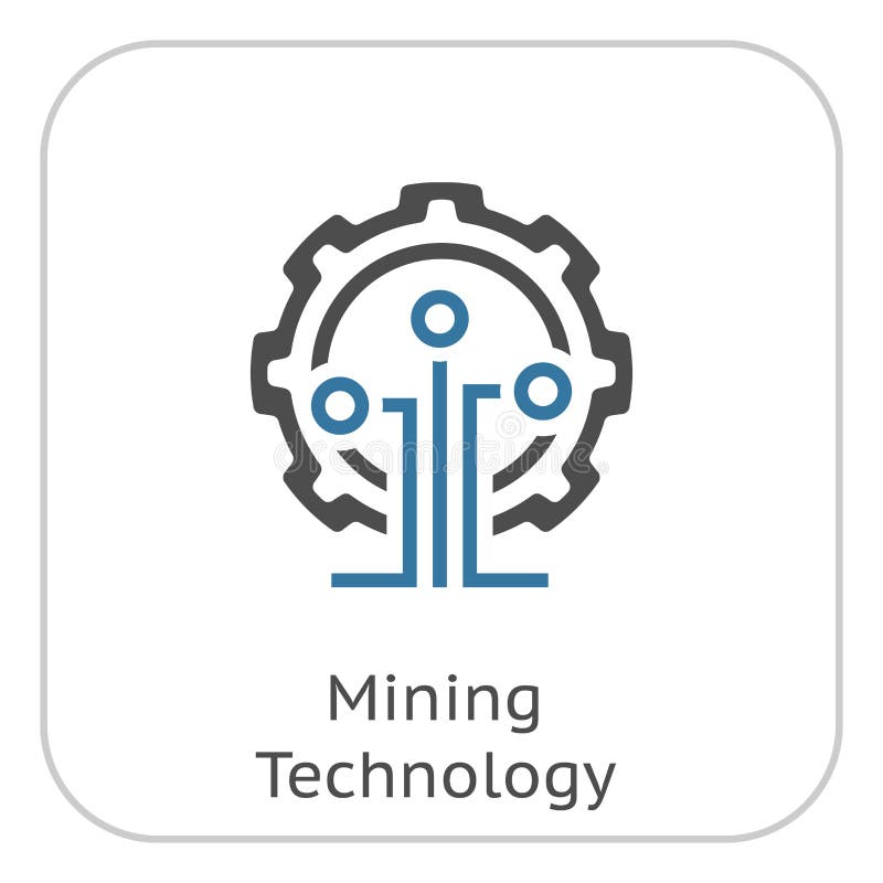 Mining Technology Icon. stock vector. Illustration of cogwheel - 111301593