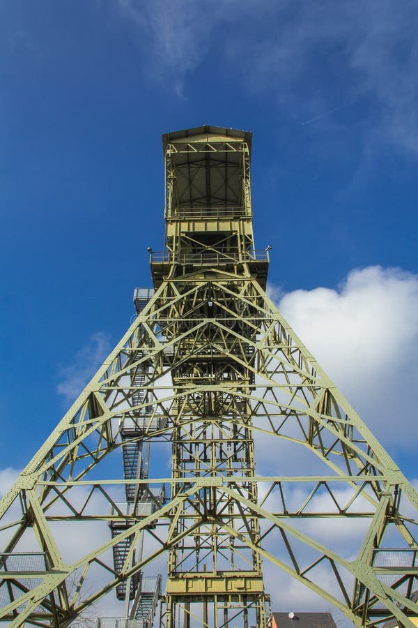Mining tower as a memorial stock photo. Image of steel - 52183826
