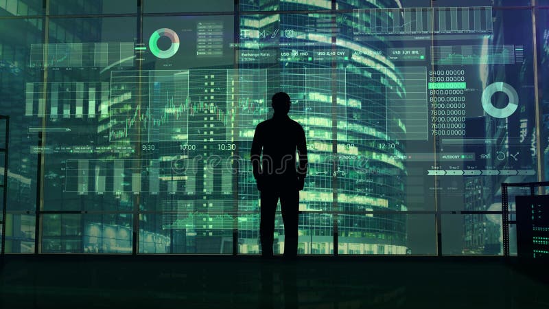 Mining and Trading Cryptocurrency Stock Footage - Video of data, charts ...