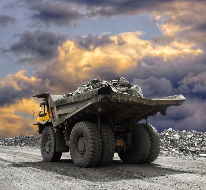 Front End Loader Loading Dump Truck Stock Photo - Image of front ...
