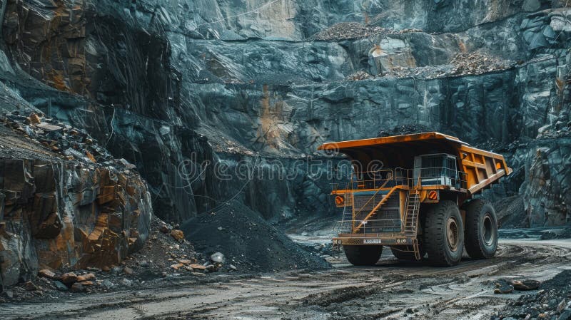 Mining Truck Loader and Haulage Vehicle Operations Equipment in Mine ...