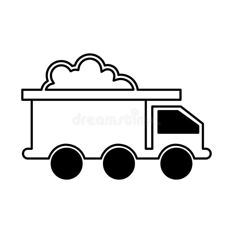 Mining Truck Vehicle Isolated Icon Stock Vector - Illustration of ...