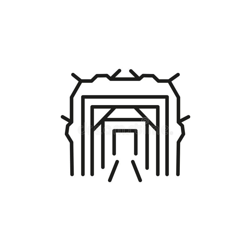 Mining tunnel icon stock vector. Illustration of mining - 325772909