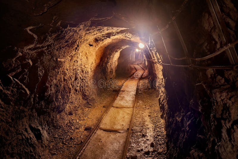 Old Mine Tunnel stock image. Image of corridor, industry - 107698951