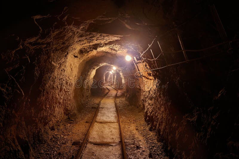 Old Mine Tunnel stock photo. Image of cave, catacomb - 128769664