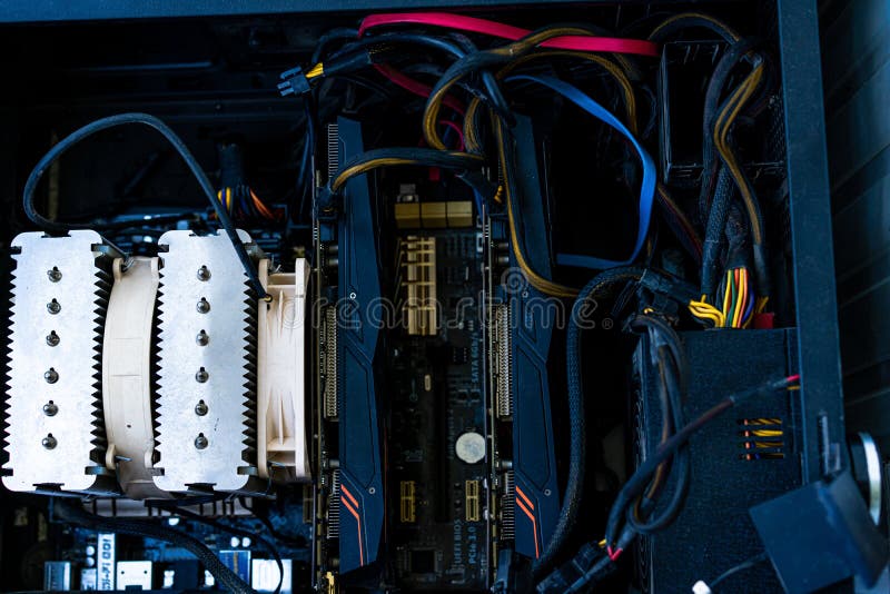 Mining from Two Video Cards. Open System Unit Stock Photo - Image of ...