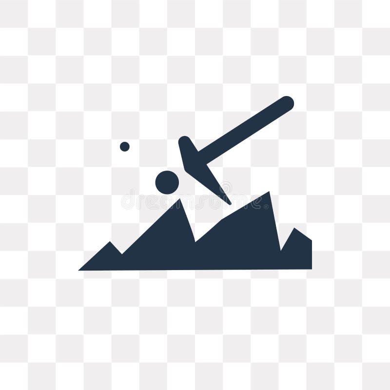 Mining Vector Icon Isolated on Transparent Background, Mining T Stock ...