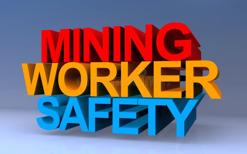 Mining Worker Safety on Blue Stock Photo - Image of practices ...
