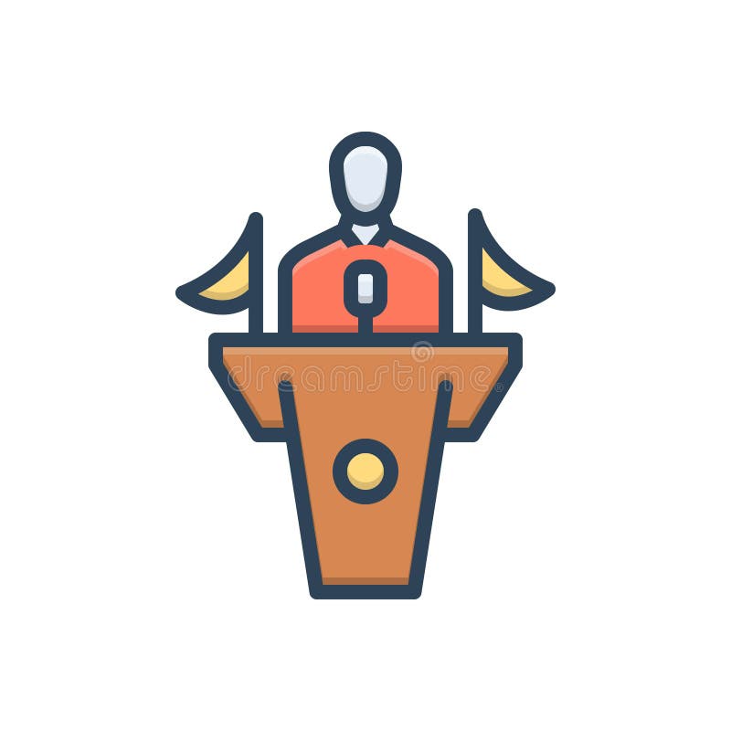 Color Illustration Icon for Minister, Undersecretary and Adviser Stock ...