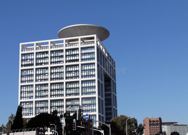 Ministry of Defense of Israel on Blue Sky Background Editorial ...