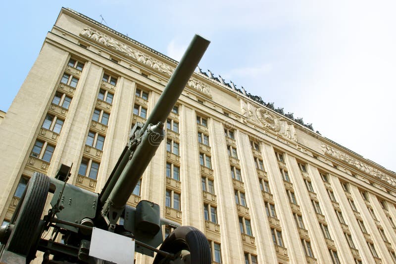 The Ministry Of Defense In Moscow Stock Photo - Image of building ...