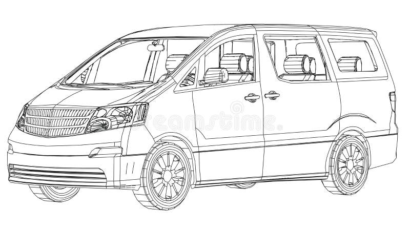 Minivan Blueprint Stock Illustrations – 132 Minivan Blueprint Stock ...
