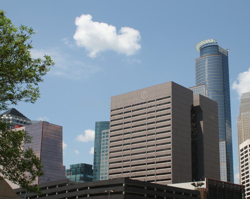 Minneapolis City Buildings stock image. Image of city, downtown - 983925
