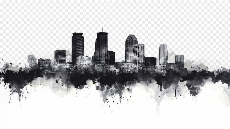 Minneapolis city skyline stock image. Illustration of urban - 341483057
