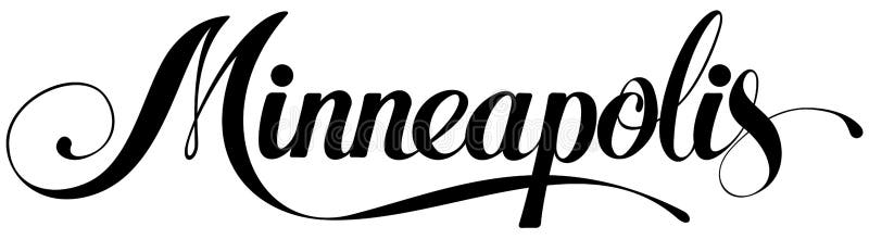 Minneapolis - Custom Calligraphy Text Stock Vector - Illustration of ...