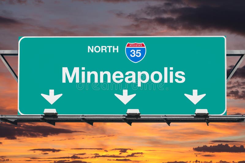 Highway 35W in Minneapolis stock image. Image of tall - 6828941