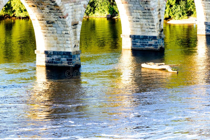 Minneapolis Mn River Bridge Near Downtown Buildings Stock Photos - Free ...