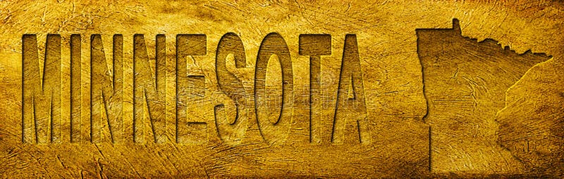 Minnesota Grunge Gold Texture Stock Illustration - Illustration of ...